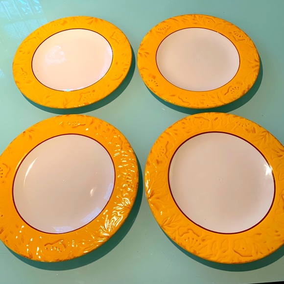Fitz and Floyd | Dining | Four Fitz And Floyd Marketplace Yellow Plates ...